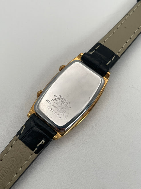 Seiko Noie Dual Time 1E20-3A00 Vintage Ladies Watch in Gold – Eleven13 ...